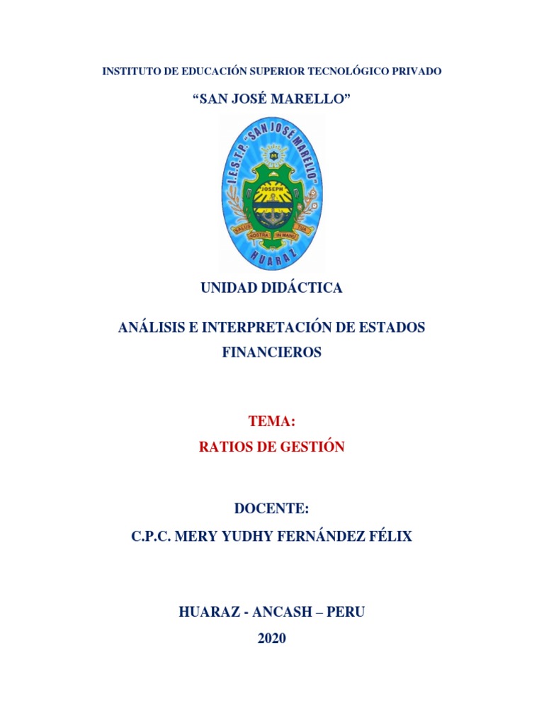 Ratios de Gestión - Final | PDF