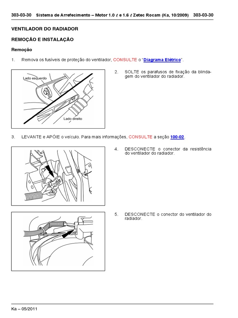 Ventilador Do Radiador e Radiador Remocao e Instalacao | PDF | Radiador ...