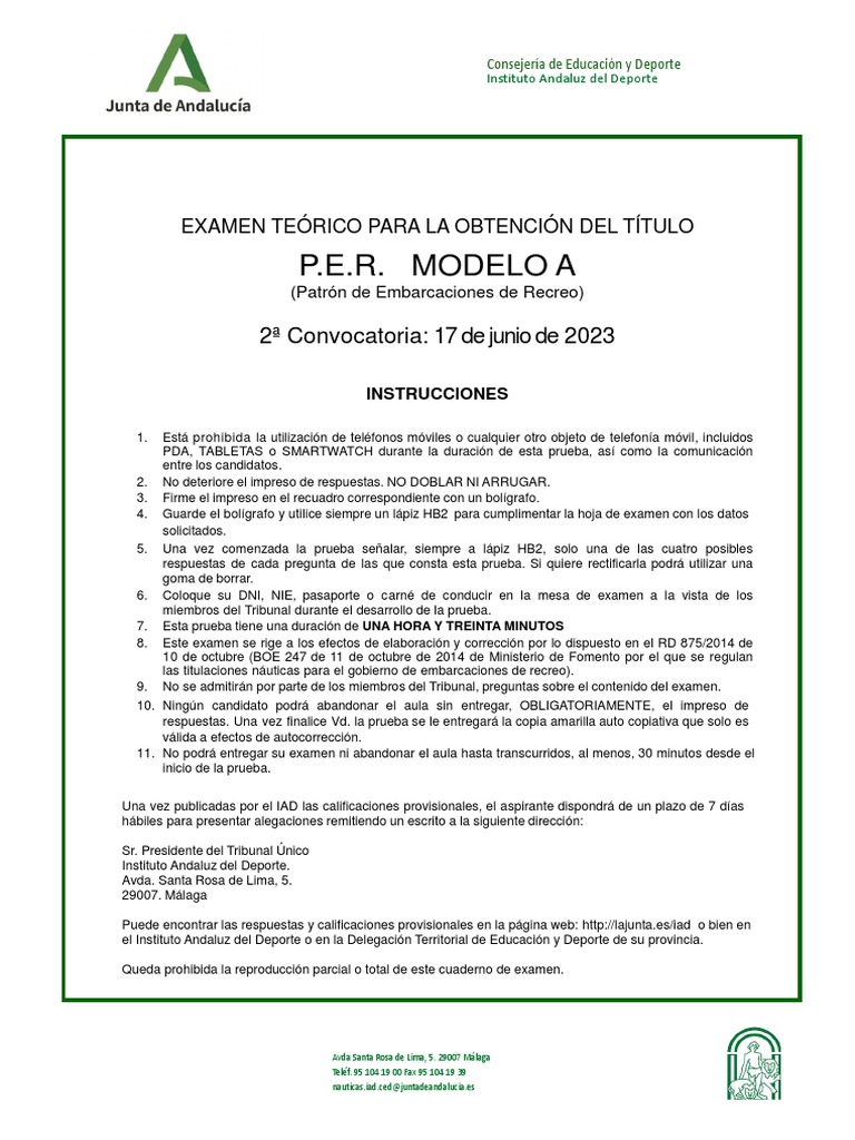 2023 2C PER Modelo A | PDF