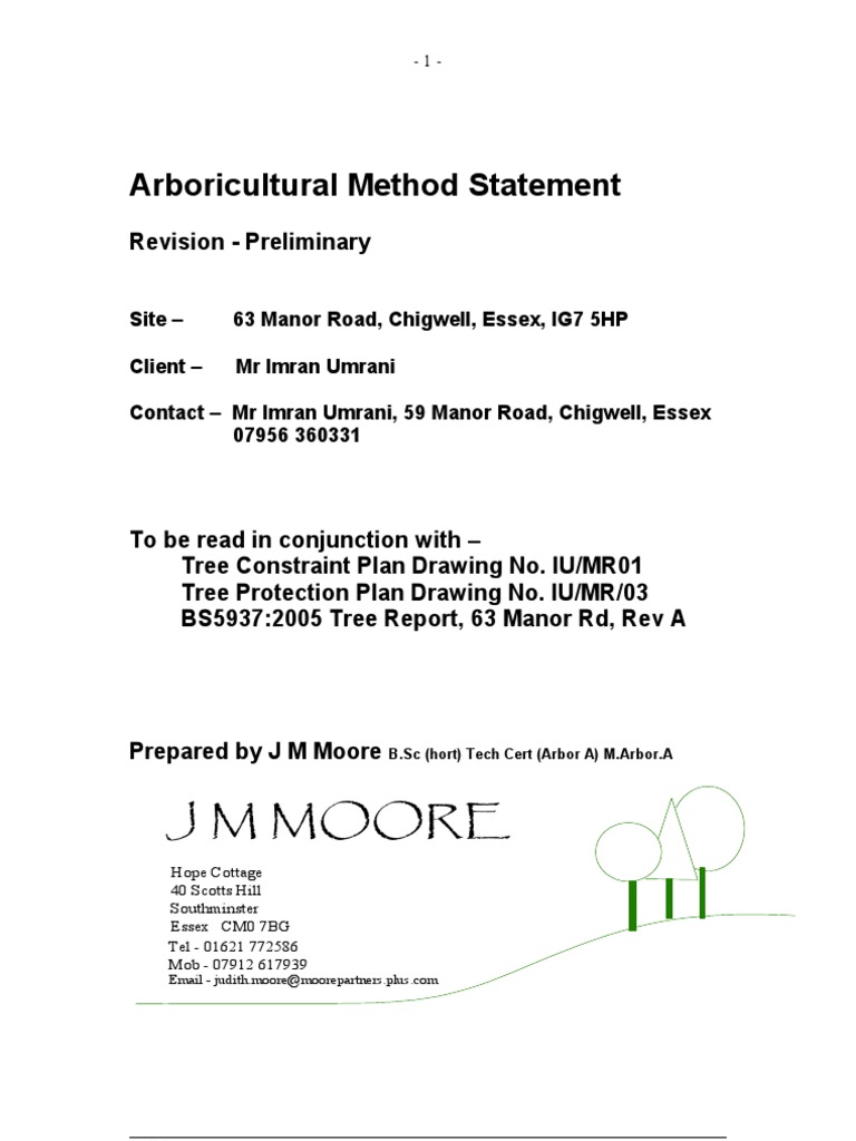 Arboricultural Method Statement | Download Free PDF | Oak | Trees