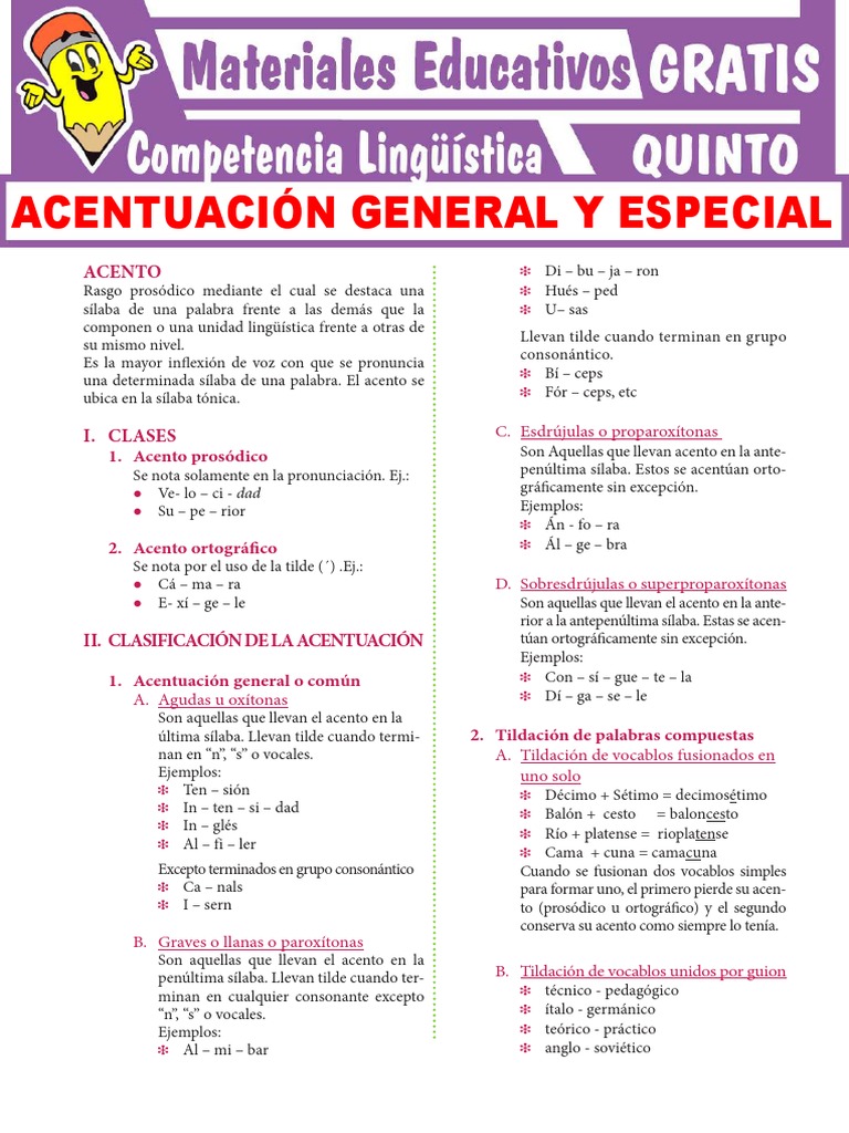 Reglas de Acentuación y Ejercicios | PDF | Fonología | Comunicación humana