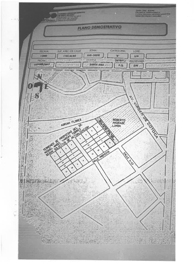 Plano Puerto Quijarro - Miguel Vargas | PDF