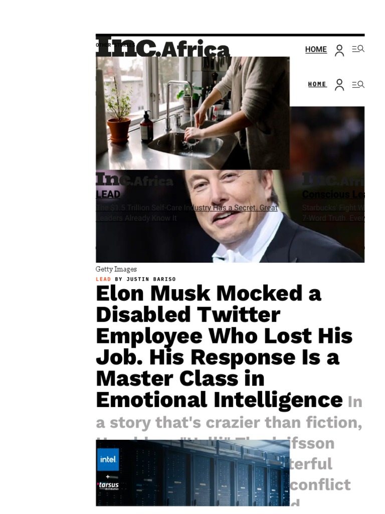 Elon Musk Mocked A Disabled Twitter Employee Who | PDF | Elon Musk Elon Musk Mocked A Disabled Twitter Employee Who | PDF | Elon Musk
