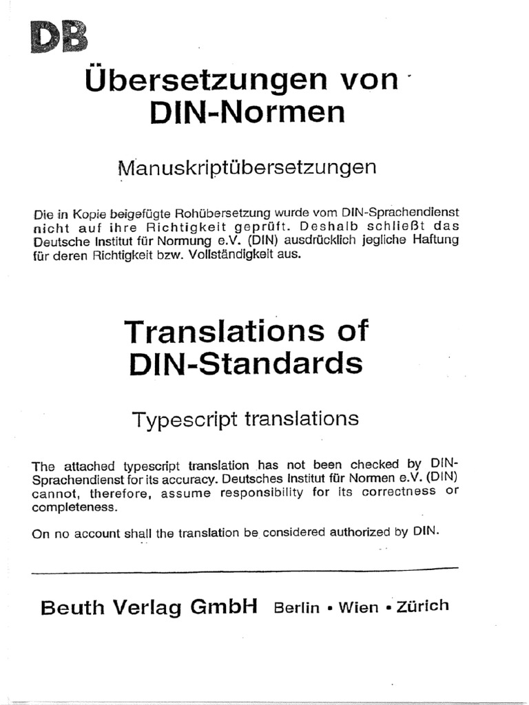 Din 3990-1-1987 Eng | PDF