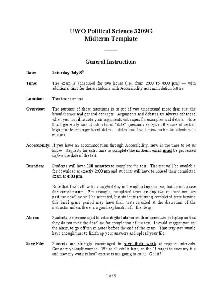 UWO 3209G -- 2023 -- e3 -- Midterm Template | PDF