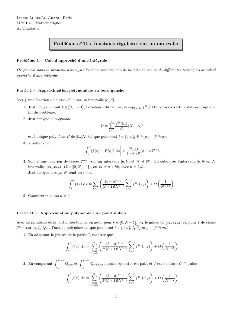 Alain Troesch Sujet 11 | PDF