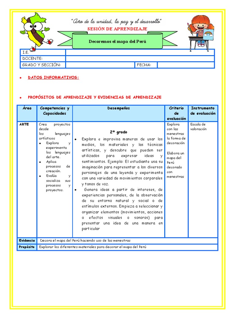 2º E6 Sesion D5 Arte Decoramos El Mapa Del Perú | PDF | Aprendizaje ... 2º E6 Sesion D5 Arte Decoramos El Mapa Del Perú | PDF | Aprendizaje ...