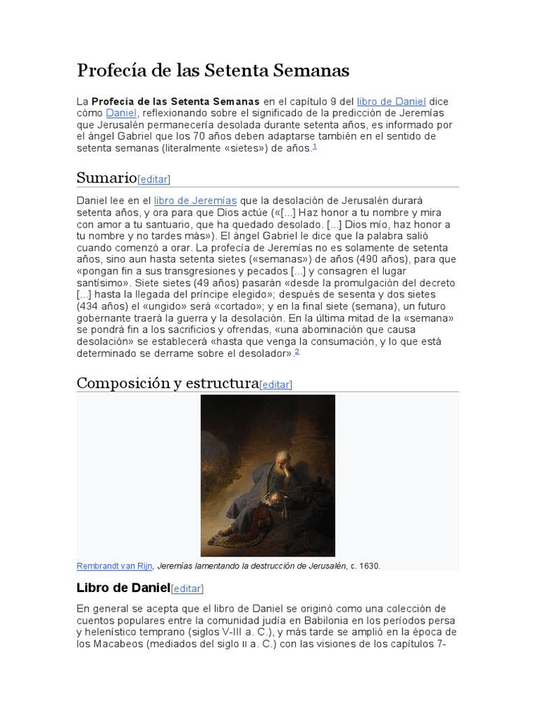 Profecía de Las Setenta Semanas | PDF