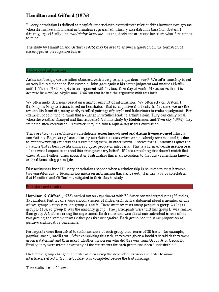 Hamilton and Gifford | PDF | Scientific Method | Psychological Attitude