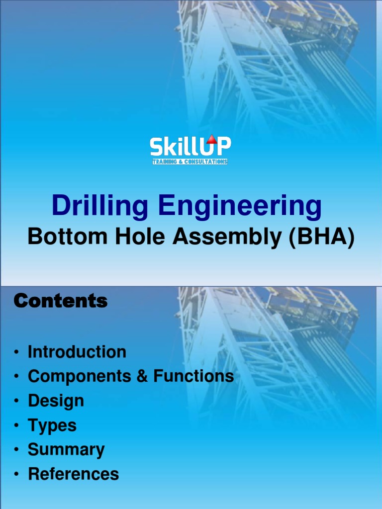 Drilling Engineering: Bottom Hole Assembly (BHA) | PDF | Mechanical ...