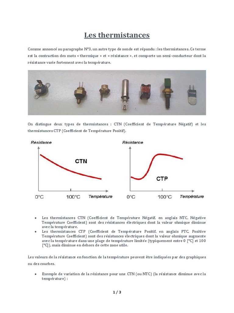 Les Thermistances | PDF