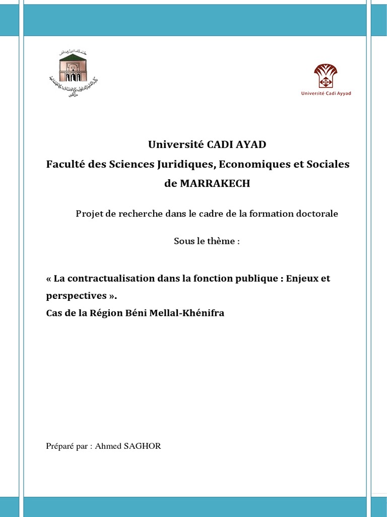 La Contractualisation Dans La Fonction Publique Enjeux Et Perspectives | PDF | Motivation | Motivant