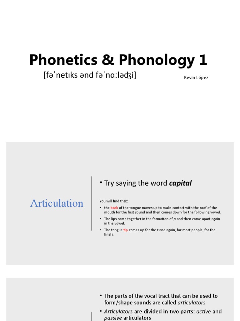 Places and Manners of Articulation | PDF | Phonetics | Human Voice