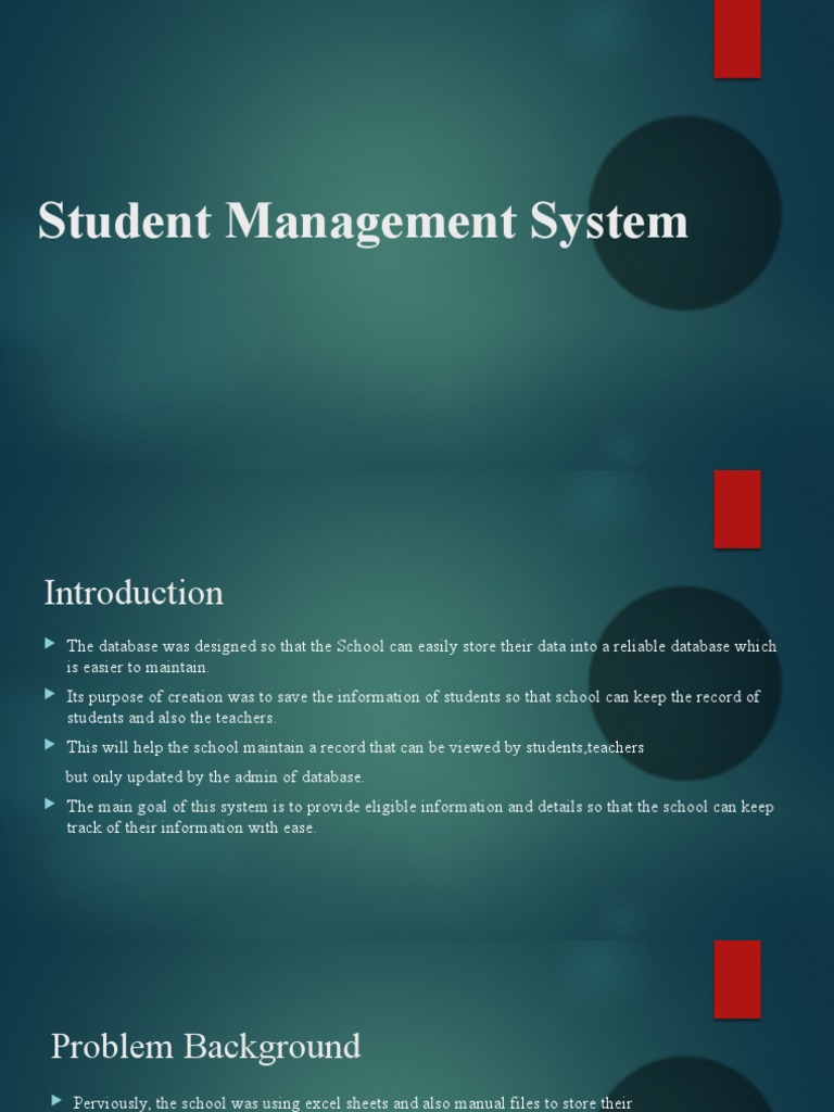 Student Management System of Database System | PDF | Databases | Software Engineering
