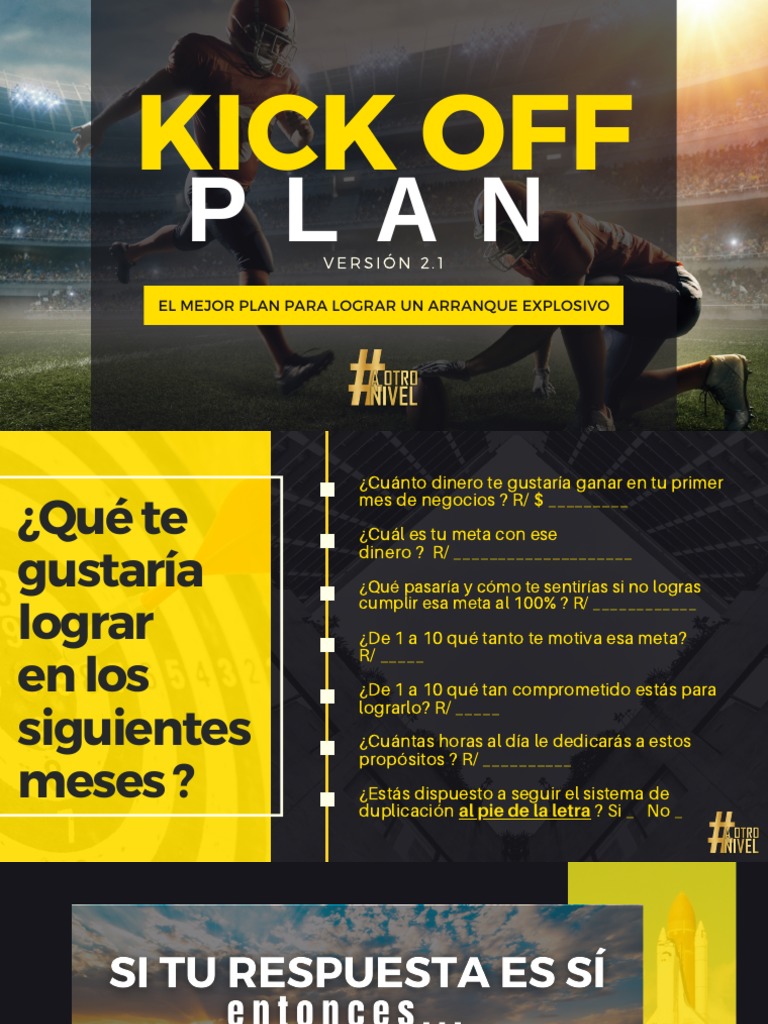 Plan Kick Off: Arranque Exitoso en Negocios | PDF