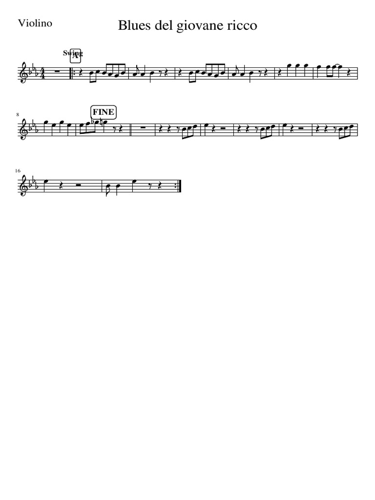 Blues Del Giovane Ricco-Violino | PDF