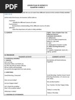 Detailed Lesson Plan in Science IV-Uses of Water | PDF | Lesson Plan ...