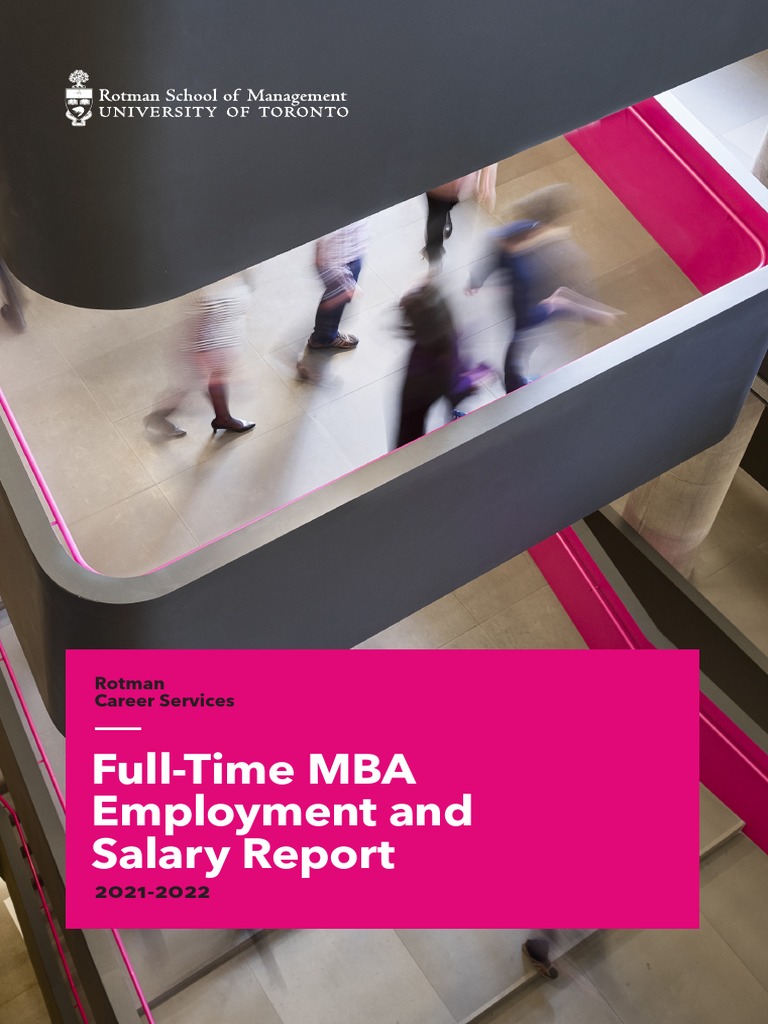 Rotman Full Time MBA Employment and Salary Report 2021-22 | PDF