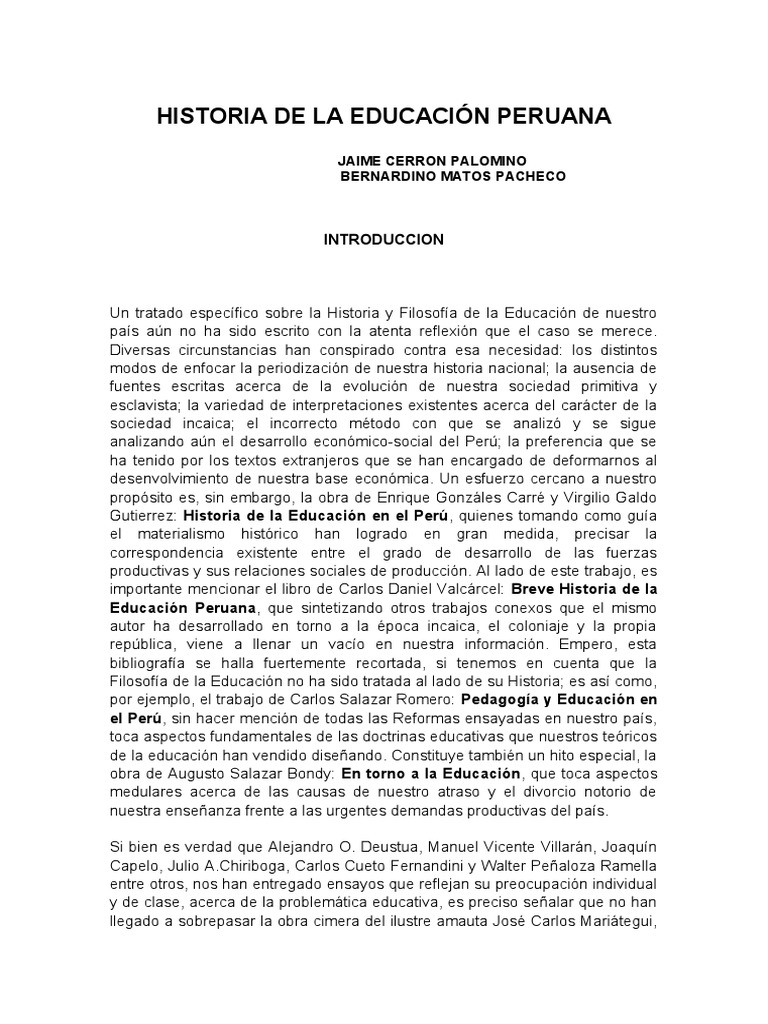 Libro Historia De La Educación Prof Huaillapuma Pdf