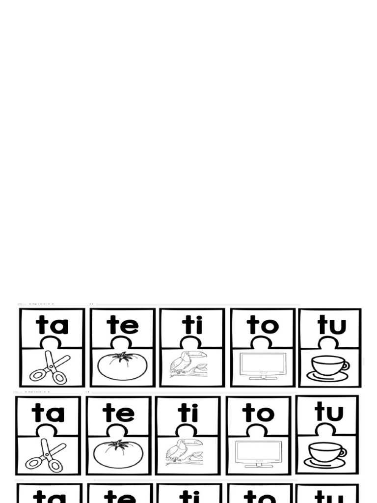 Actividades Ta Te Ti To Tu | PDF