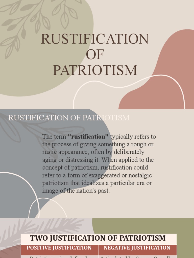 Rustification of Patriotism | PDF | Patriotism | Nationalism