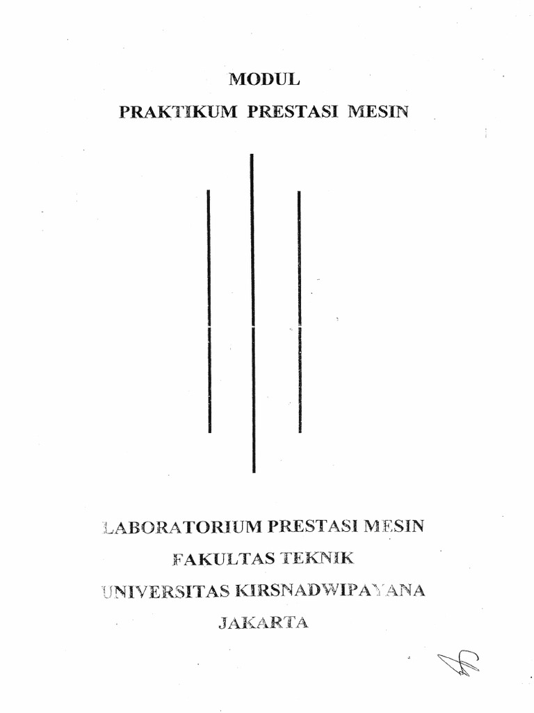 Modul Pratikum Prestasi Mesin | PDF