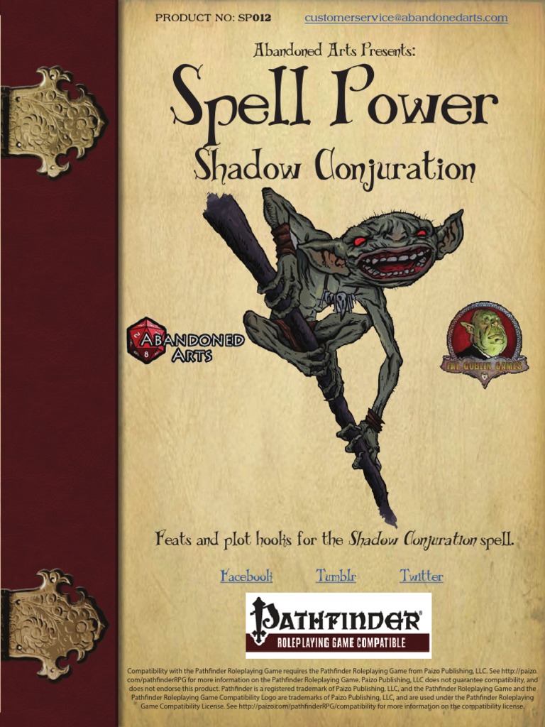 Spell Power Shadow Conjuration | PDF | Copyright | License