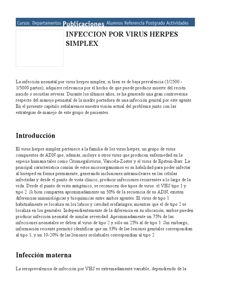 Infección Por Virus Herpes Simplex | PDF