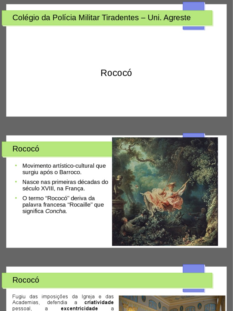 Rococó | PDF | Barroco