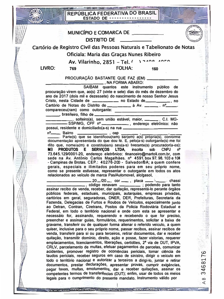 Modelo de Procuração | PDF | Justiça | Crime e Violência