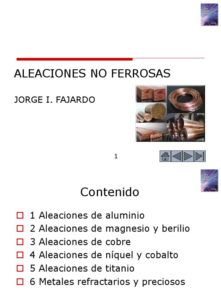 Aleaciones No Ferrosas | PDF | Cobre | Física Aplicada e Interdisciplinaria
