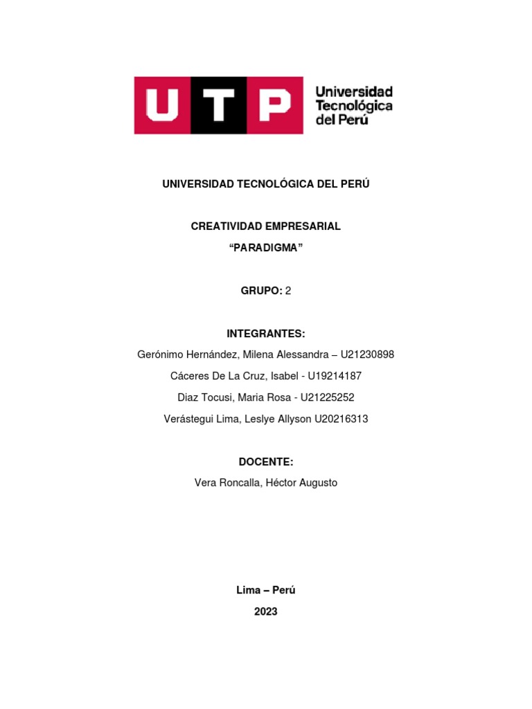 S03. PARADIGMA - CREATIVIDAD EMPRESARIAL | PDF | Paradigma | Ciencia ...