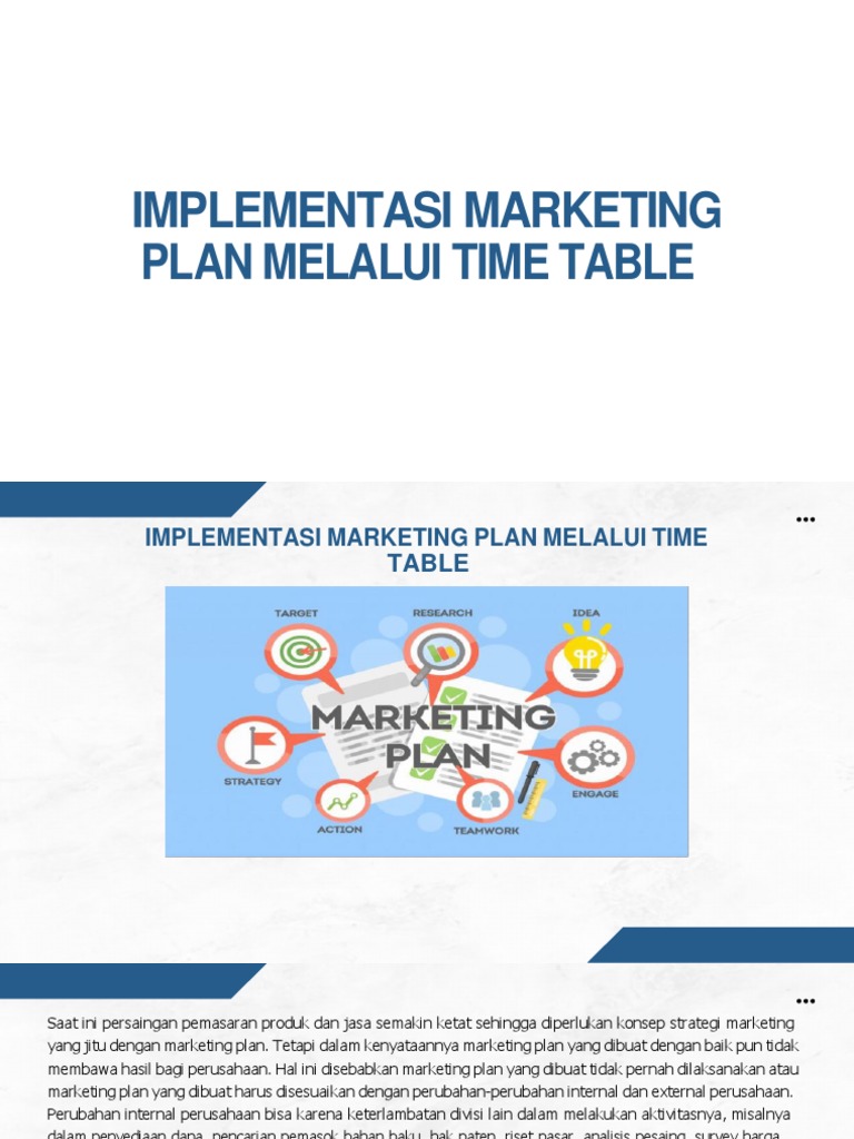 Optimalkan Marketing Plan dengan Time Table | PDF