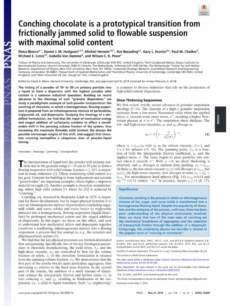 Conching Chocolate | PDF