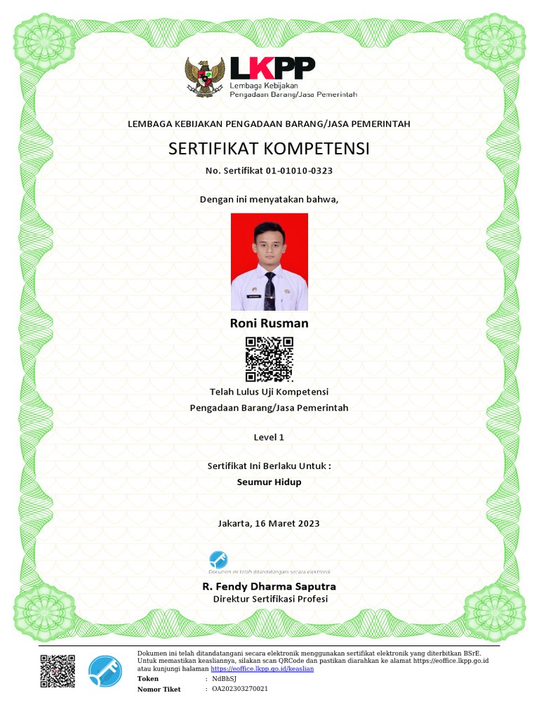 Sertifikat PBJP | PDF