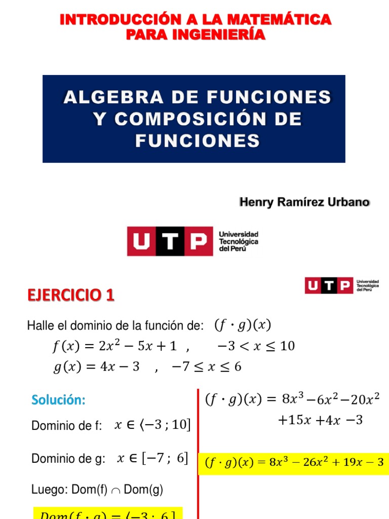 Algebra y Composicion de Funciones | Descargar gratis PDF | Matemáticas | Análisis matemático