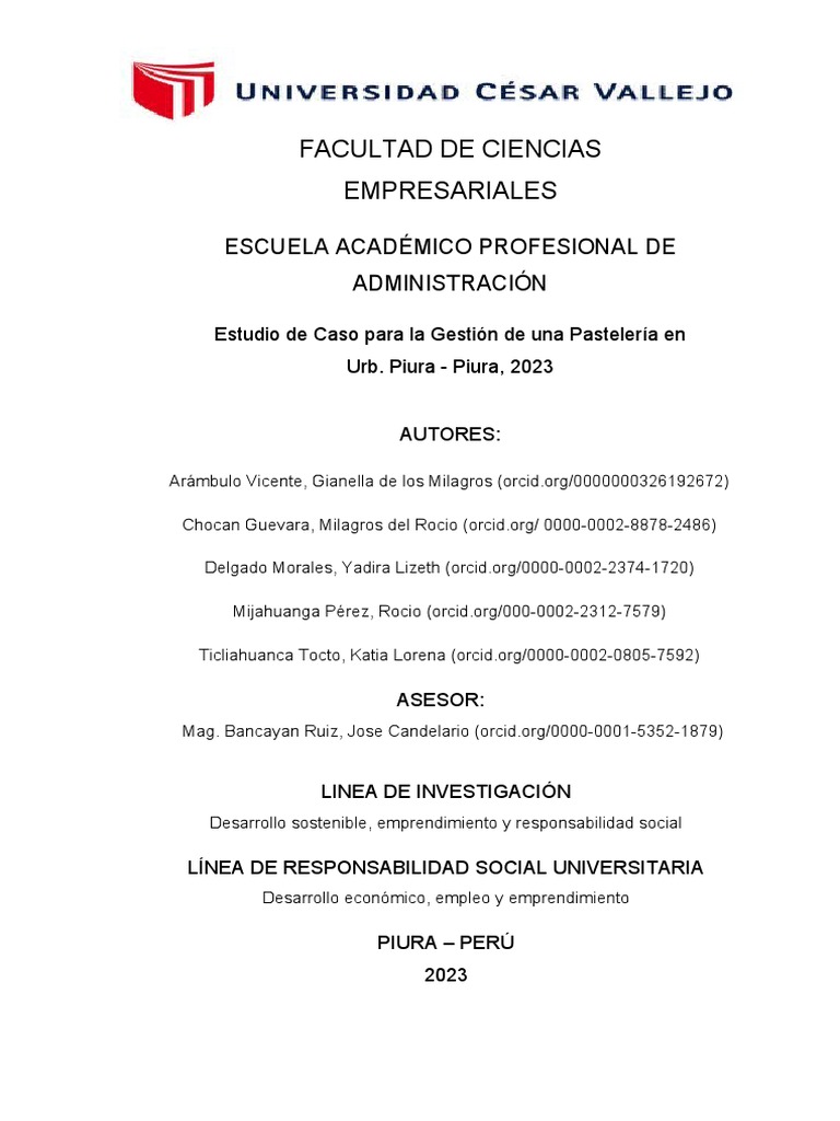 Primer Avance Gestion de Proyectos | PDF | Crecimiento personal y profesional | Negocios