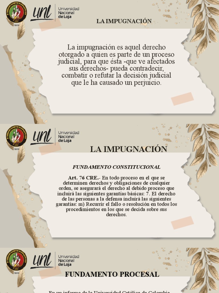 IMPUGNACIÓN | PDF | Apelación | Sentencia (ley)
