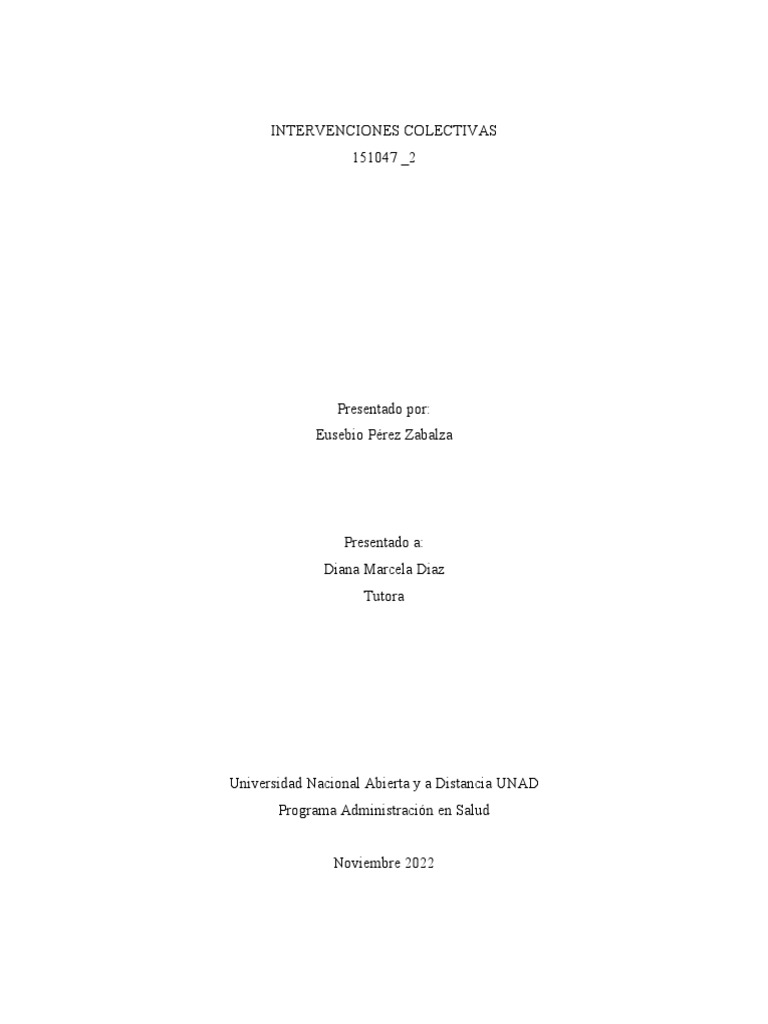 Eusebio 2 (3) Intervenciones Colectivas | PDF