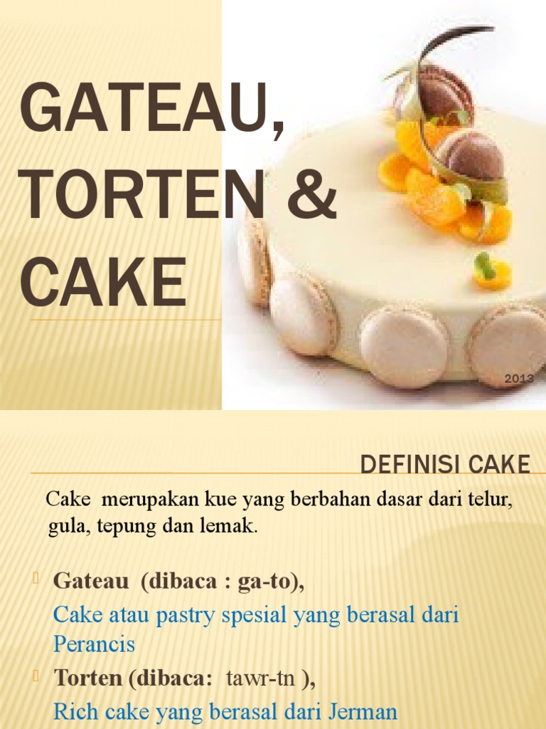 GATEAU, TORTEN & CAKE Revisi Kur 13 | PDF