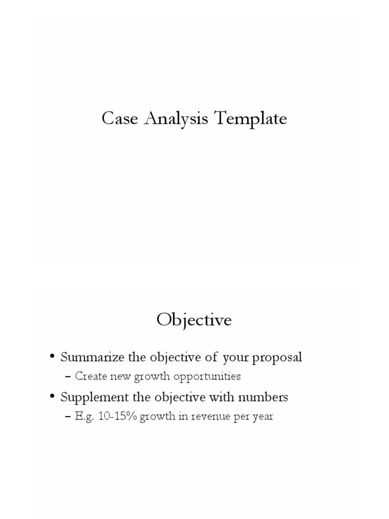 Case Analysis Template | PDF