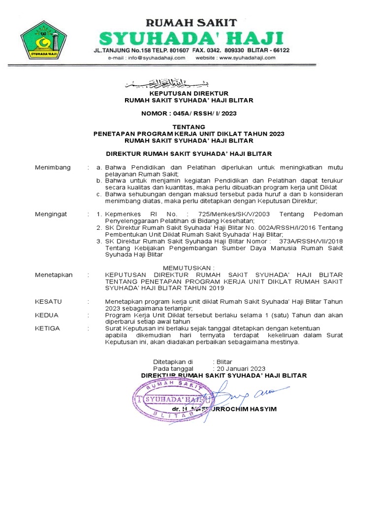 SK Program Diklat | PDF