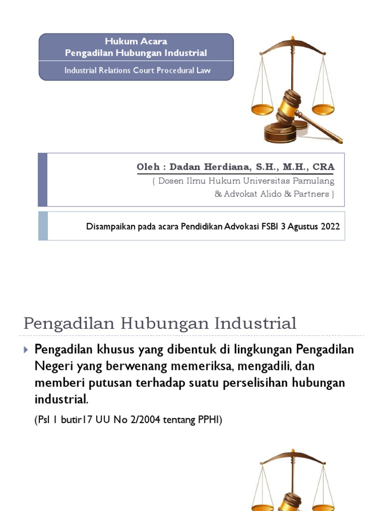 Hukum Acara Pengadilan Perselisihan Hubungan Industrial (Phi) | PDF