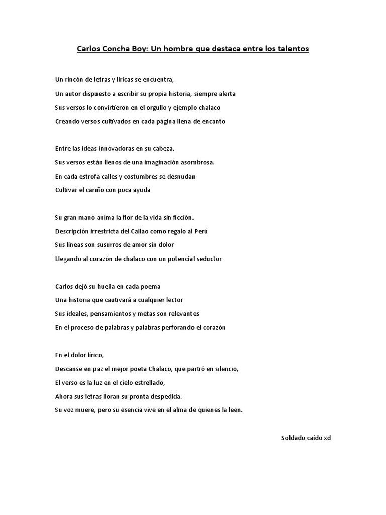 Carlos Concha Boy | PDF | Poesía