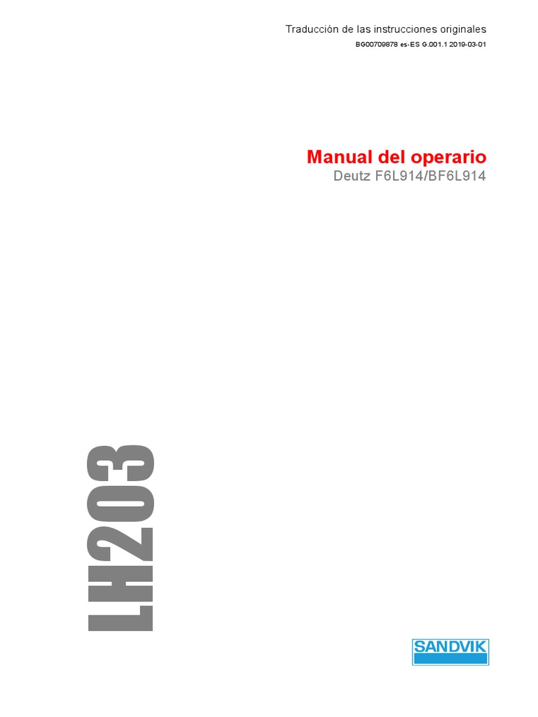 LH203 Manual de Operación | Descargar gratis PDF | Riesgo | Información