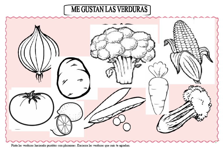 Ficha de Trabajo Las Verduras | PDF