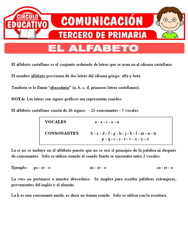 El Alfabeto para Tercero de Primaria 1 | PDF