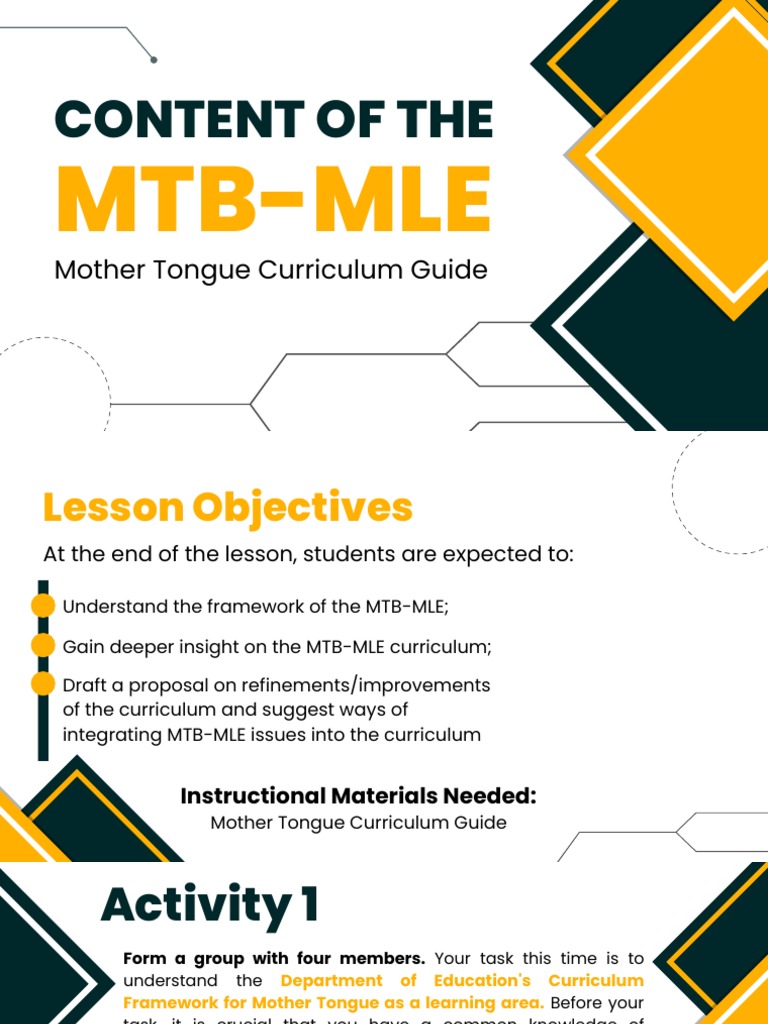 Content of The Mtb-Mle | PDF