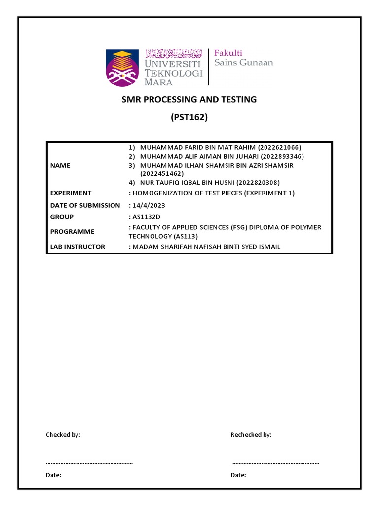 Lab Report Exp 1 (PST162) | PDF