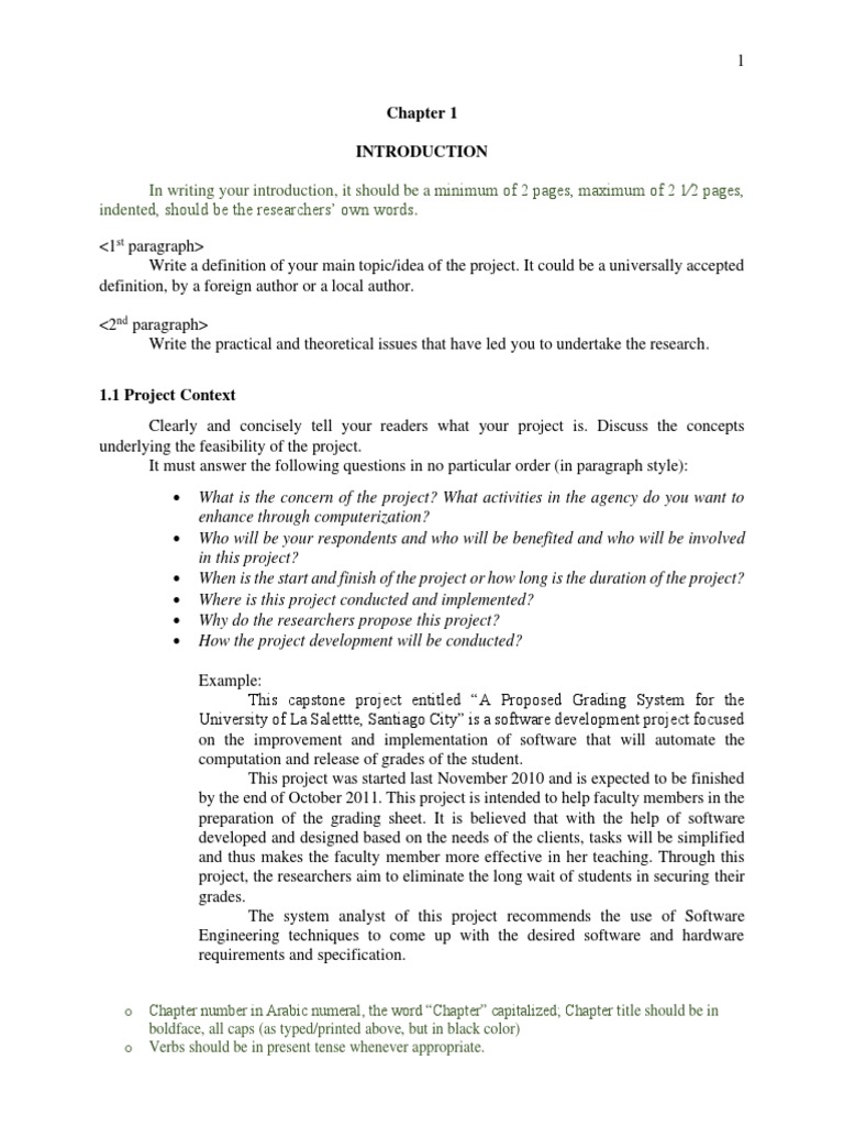 Guide To Writing Chapter 1 | PDF | Automation | Point Of Sale